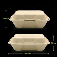 China China Manufacturers Microwavable Disposable Salad Container Bagasse Clamshell Food Containers for sale
