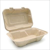 China China Manufacturers Microwavable Disposable Salad Container Bagasse Clamshell Food Containers for sale