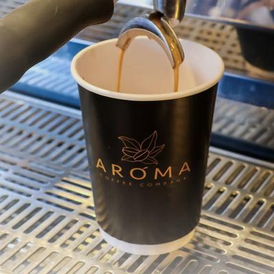 China Brand Design Double Wall Black Coffee Paper Cup for Hot Drinks for sale