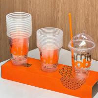 China 12-32oz Custom PET Plastic Cups with Panda Lids for Cold Beverages in Food-Grade Quality for sale