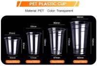 China 12-32oz Custom PET Plastic Cups with Panda Lids for Cold Beverages in Food-Grade Quality for sale
