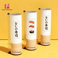 China Custom Biodegradable Sushi Paper Tube Push Pop Tube Box for sale