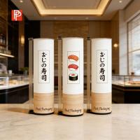 China Custom Biodegradable Sushi Paper Tube Push Pop Tube Box for sale