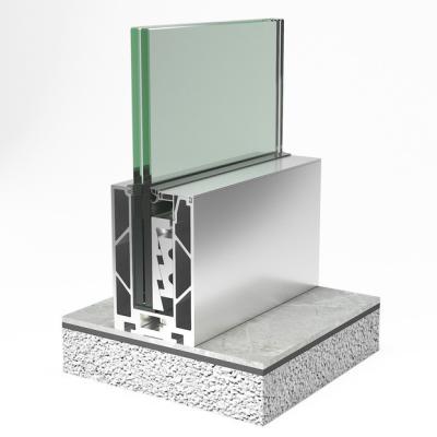 China Custom Aluminum U Profile Glass Railing U Channel Base For Balcony Balustrade for sale