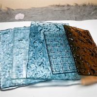 China Solid Acid Etched Patterned Flat Glass For Industrial Workshop Bathroom for sale