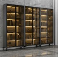 China 12mm Thick Glass Display Book Case Customized Bookshelf And Display Cabinet for sale