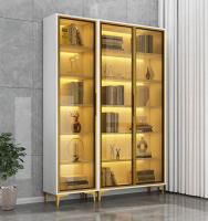 China 12mm Thick Glass Display Book Case Customized Bookshelf And Display Cabinet for sale