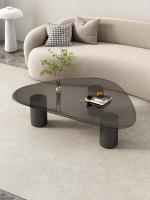 China Nordic Style Tempered Glass Tea Table Hotel Furniture Villa Glass Coffee Table for sale
