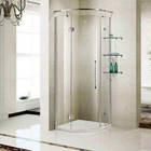 China Unbreakable Bathroom Tempered Glass Toughened Shower Partition Wall Glass Panel for sale