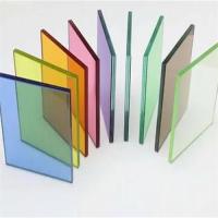 China Colored Frameless Shower Enclosure Orange Green Frameless Shower Glass for sale