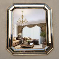 China 3D Design Glass Wall Mirror Beveling Edge Art Deco Mirror for sale