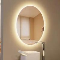 China Hotel Modern Mirror Glass Irregular Shape Mirror Glass With Light for sale
