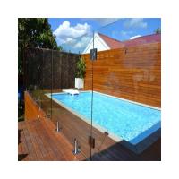 China 12MM Laminated Glass Railing Curved Swimming Pool Glass Fence for sale