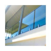 China 12MM Laminated Glass Railing Curved Swimming Pool Glass Fence for sale