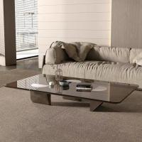 China Stainless Steel Tempered Glass Tea Table Rectangle Table Top Glass for sale