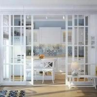 China Double Glazed Aluminum Framed Sliding Door For Kitchen Room for sale
