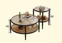 China Rattan Glass Tea Table Japanese Style Double Glass Coffee Table for sale