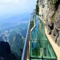 China Toughened Glass Walk Way 10mm-19mm Thickness Glass Stairway for sale
