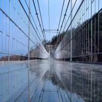 China Translucent Glass Passageway Tempered Toughened Double Triple Laminated for sale