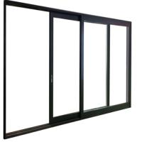 China Double Glazed Window Glass Tempered Exterior Aluminum Sliding Glass Doors for sale