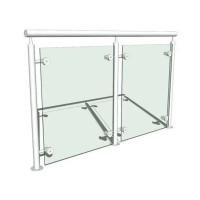 China Aluminum Alloy Profile Tempered Glass Railing Accessories For 8mm To 12Mm for sale
