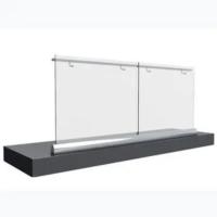 China Balustrade Balcony Aluminum U Channel Railing Frameless Glass Fixed Panel Deep for sale