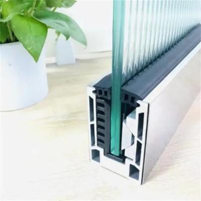 China Balustrade Balcony Aluminum U Channel Railing Frameless Glass Fixed Panel Deep for sale