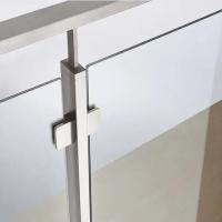 China Balustrade Balcony Aluminum U Channel Railing Frameless Glass Fixed Panel Deep for sale