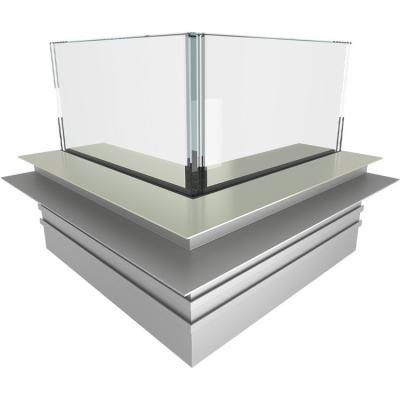 China Balustrades Aluminum Profiles for Frameless Tempered Glass Railing for sale