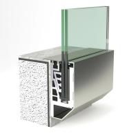 China Balustrades Aluminum Profiles for Frameless Tempered Glass Railing for sale