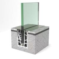 China U Channel Glass Profile Frameless Glass Panel Aluminum Glass Railing Base for sale