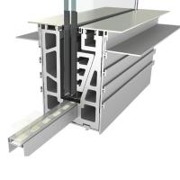 China Balcony Laminated Safety Glass Aluminum U Shape Channel Profile for sale