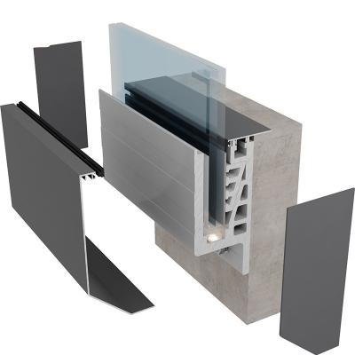 China Balcony Laminated Safety Glass Aluminum U Shape Channel Profile for sale