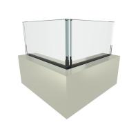 China Tempered Glass Aluminium U Channel Profiles For 10mm Glass Railing for sale