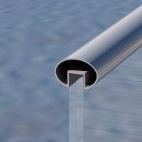 China 12mm Laminated Glass Railing Balustrade Profiles Aluminum Profile for sale