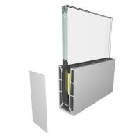 China CCC U Shape Led Aluminum Channel Commercial Glass Handrail Base Profiles for sale