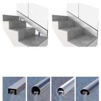 China Staircase U Shape Aluminium Profile Frameless Glass Railing Aluminium U Channel for sale