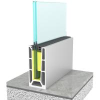 China 12Mm Glass Railing Aluminum U Channel CCC U Shaped Aluminium Extrusion for sale
