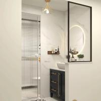 China Matte Black Aluminium Shower Enclosure Bathroom Tempered Glass Partitions for sale