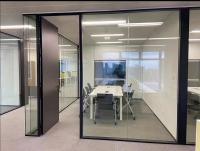 China Office 12mm Toughened Glass Partition CCC Tempered Glass Room Divider for sale