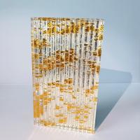China Golden Tempered Glass With Wire Mesh For Interior Partition Customized for sale