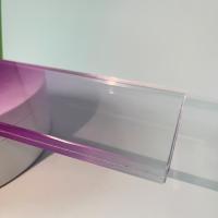 China White Purple Gradient Glass Laminated Stained Fused Art Glass for sale