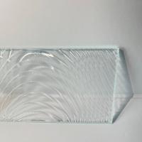China White Transparent Textured Patterned Glass Wall Partition For Decoration for sale