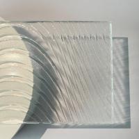 China White Transparent Textured Patterned Glass Wall Partition For Decoration for sale