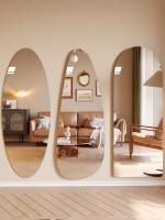 China Irregular Frameless Full Length Mirror For Home Bathroom Living Room for sale