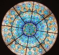 China CE Interior Ceiling Stained Glass Skylight Digital Printed Antique Cathedral Glass for sale