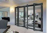 China Sunrooms Glass Accordion Doors 3mm-12mm Interior Office Sliding Glass Doors for sale
