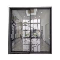China Patio External Aluminium Glass Doors Exterior Balcony Glass Doors for sale