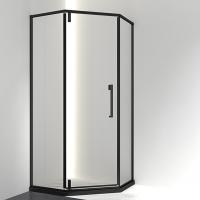 China L Shape Shower Enclosure 304 Stainless Steel Frame Slide Tempered Glass Door for sale