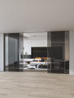 China Cloakroom Aluminum Glass Door Frame Narrow Interior Partition Doors for sale